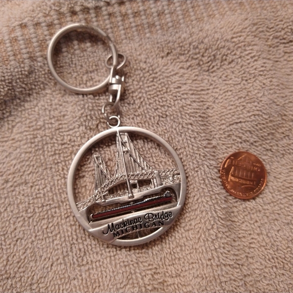 Accessories | Vintage Mackinac Bridge Michigan Silver Tone Souvenir ...